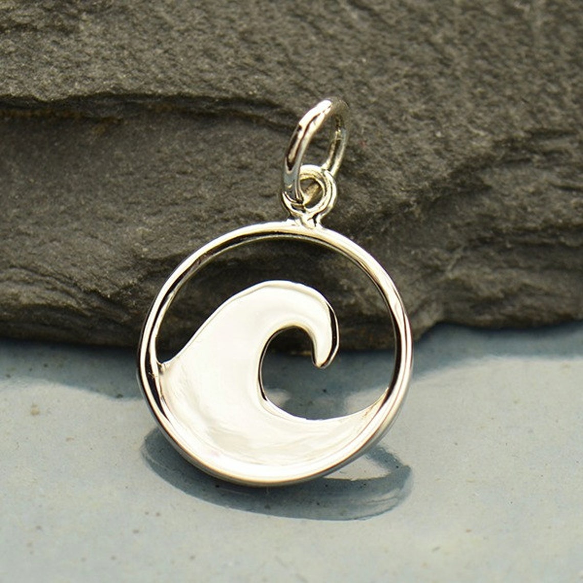 Sterling Silver Flat Plate Wave Charm Flat Plate Wave Silver - Etsy