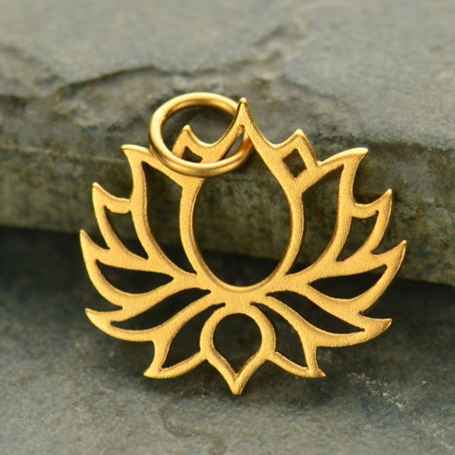 Sterling Silver Blooming Lotus Charm Lotus Flower Lotus - Etsy