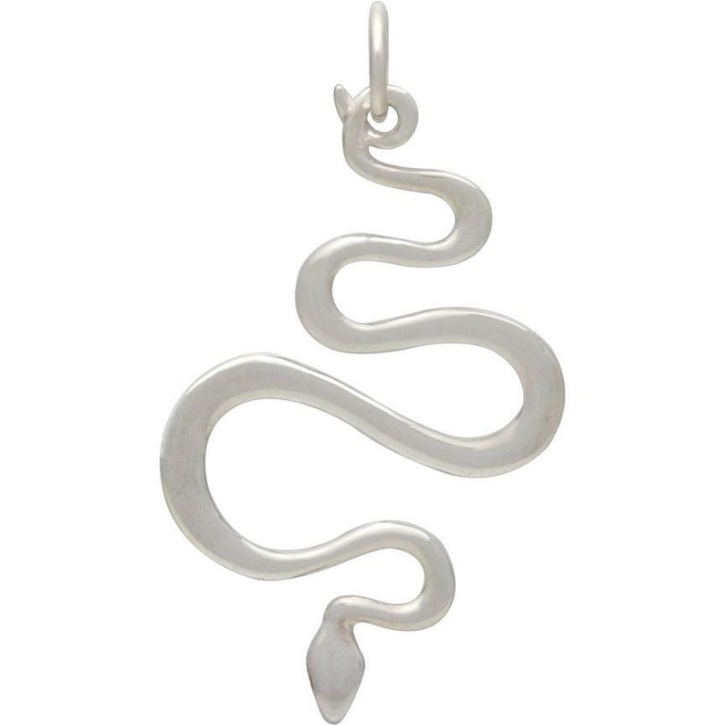 Sterling Silver Snake Pendant, Twisted Snake, Silver Snake, Snake Charm ...