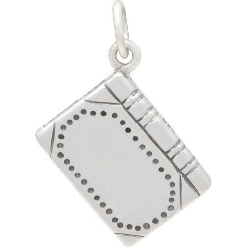 Sterling Silver Book Charm Teacher Charm Book Lover Charm - Etsy
