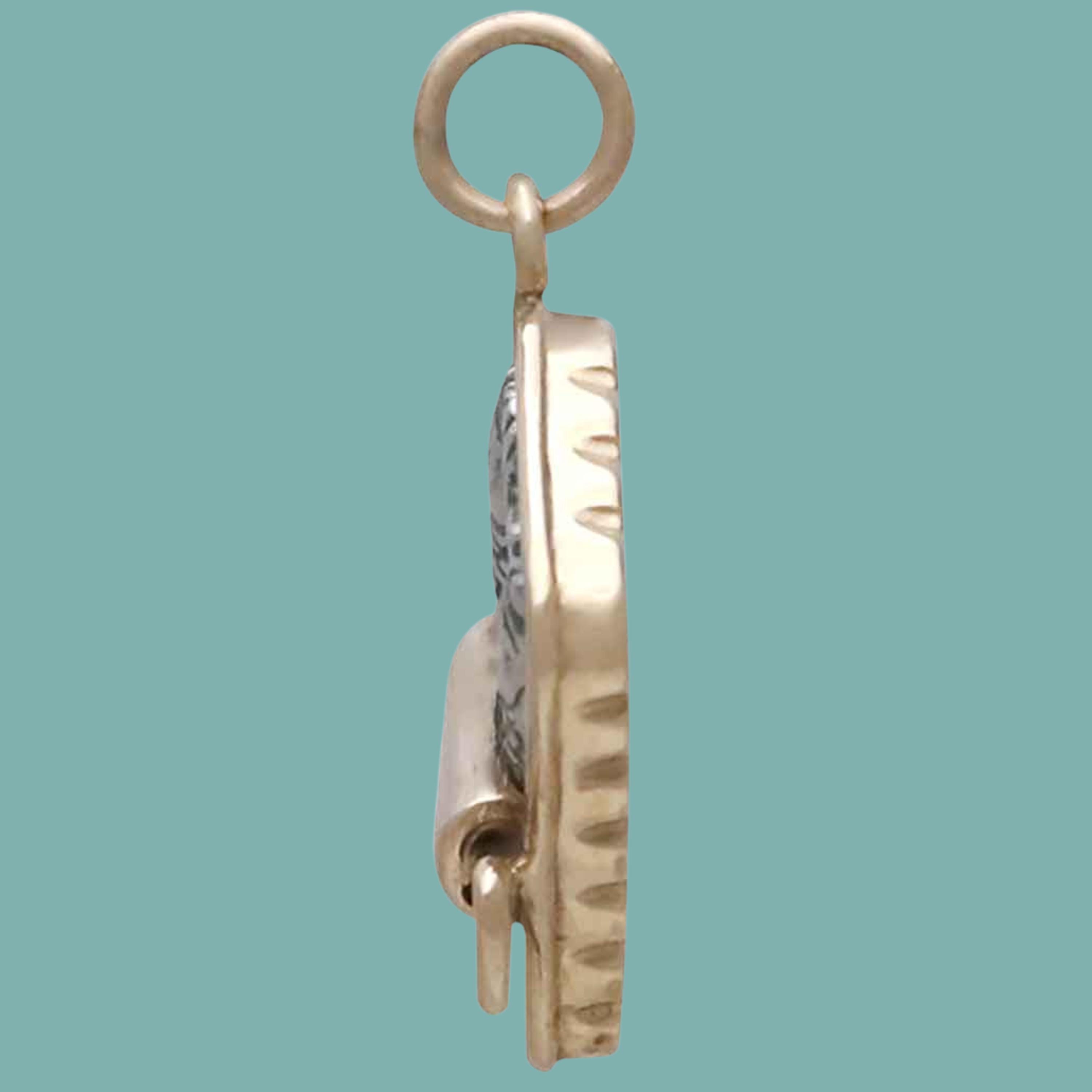 Sterling Silver and Bronze Sardine Can Charm: Fish Pendant, Ocean ...