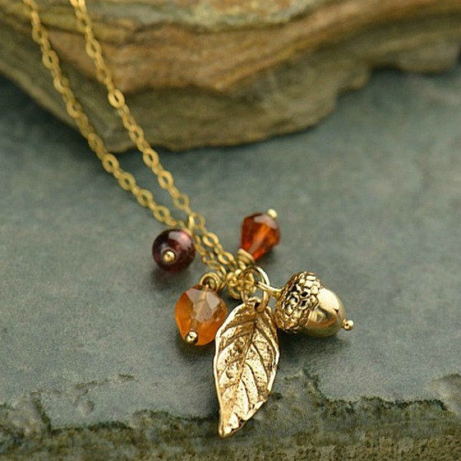 Sterling Silver Acorn Charm Acorn Necklace Acorn Jewelry - Etsy