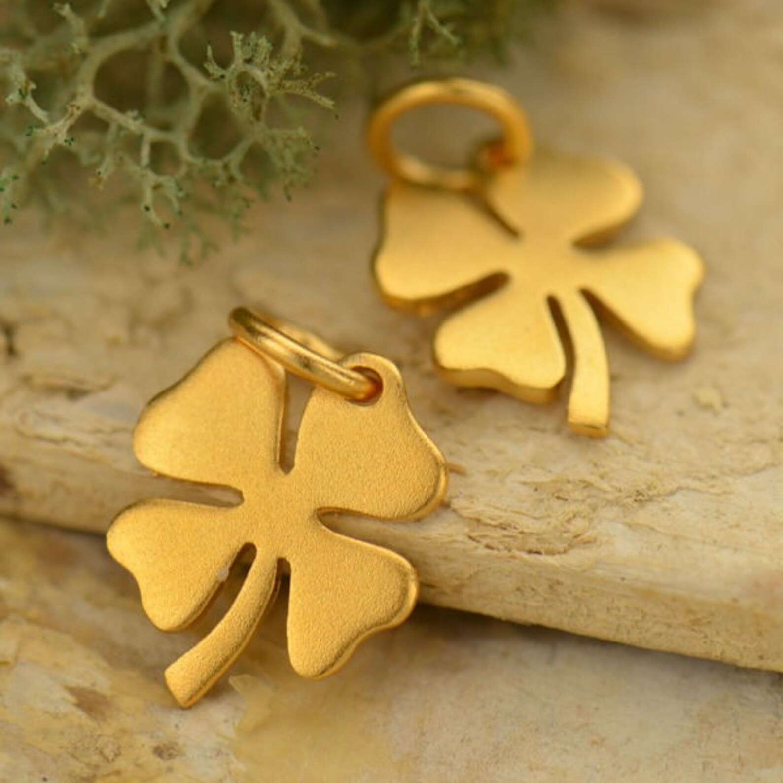 Sterling Silver Four Leaf Lucky Clover Clover Charm Lucky - Etsy