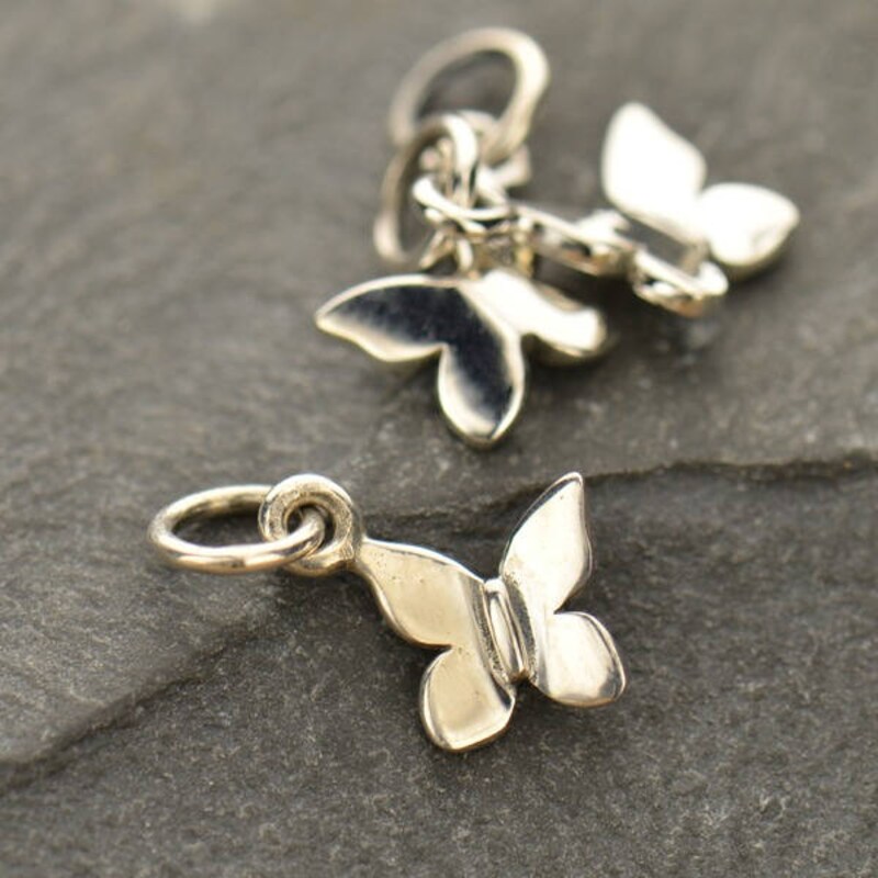 Tiny Butterfly Charm - Etsy
