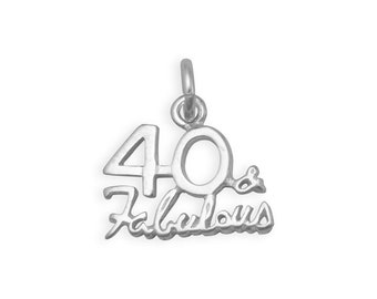 Number 40 Charm | Etsy