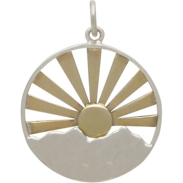 Sun Charm Sterling Silver Charm Sun Pendant Nature Lover - Etsy