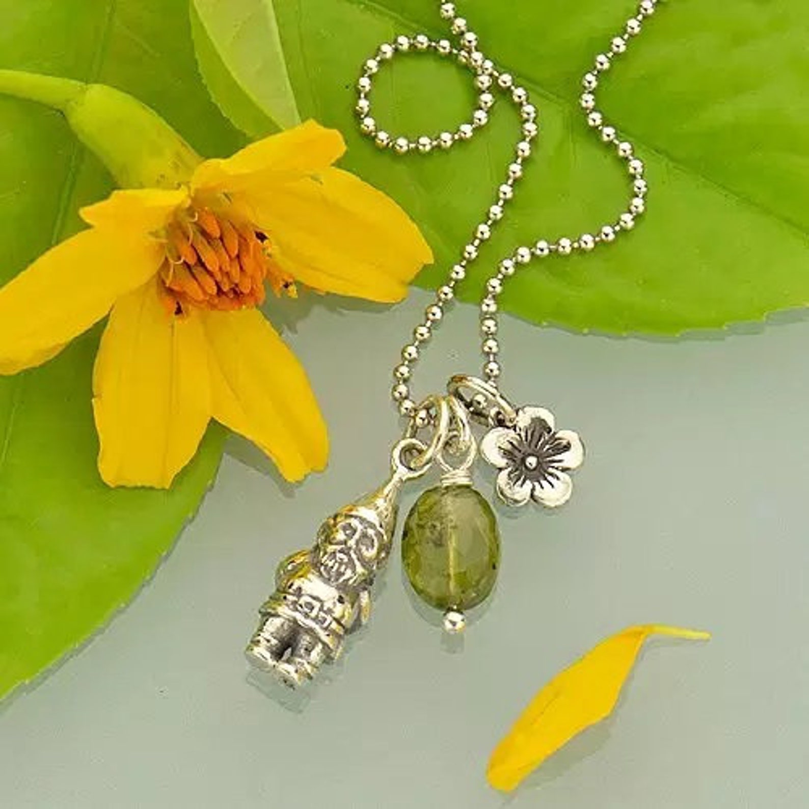 Sterling Silver Cherry Blossom Charm, Spring Flower Jewelry - Etsy