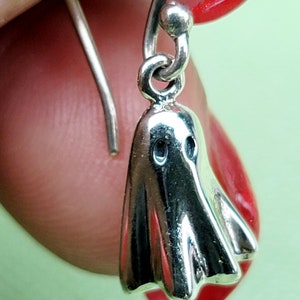 Ghost Earrings 3D, Halloween Jewelry, Sterling Silver Earrings Ghost ...