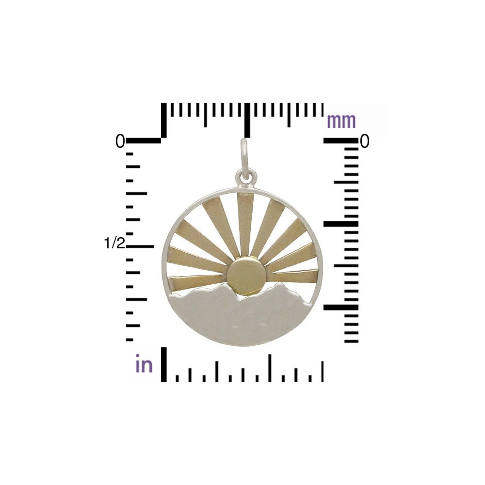 Sun Charm Sterling Silver Charm Sun Pendant Nature Lover - Etsy