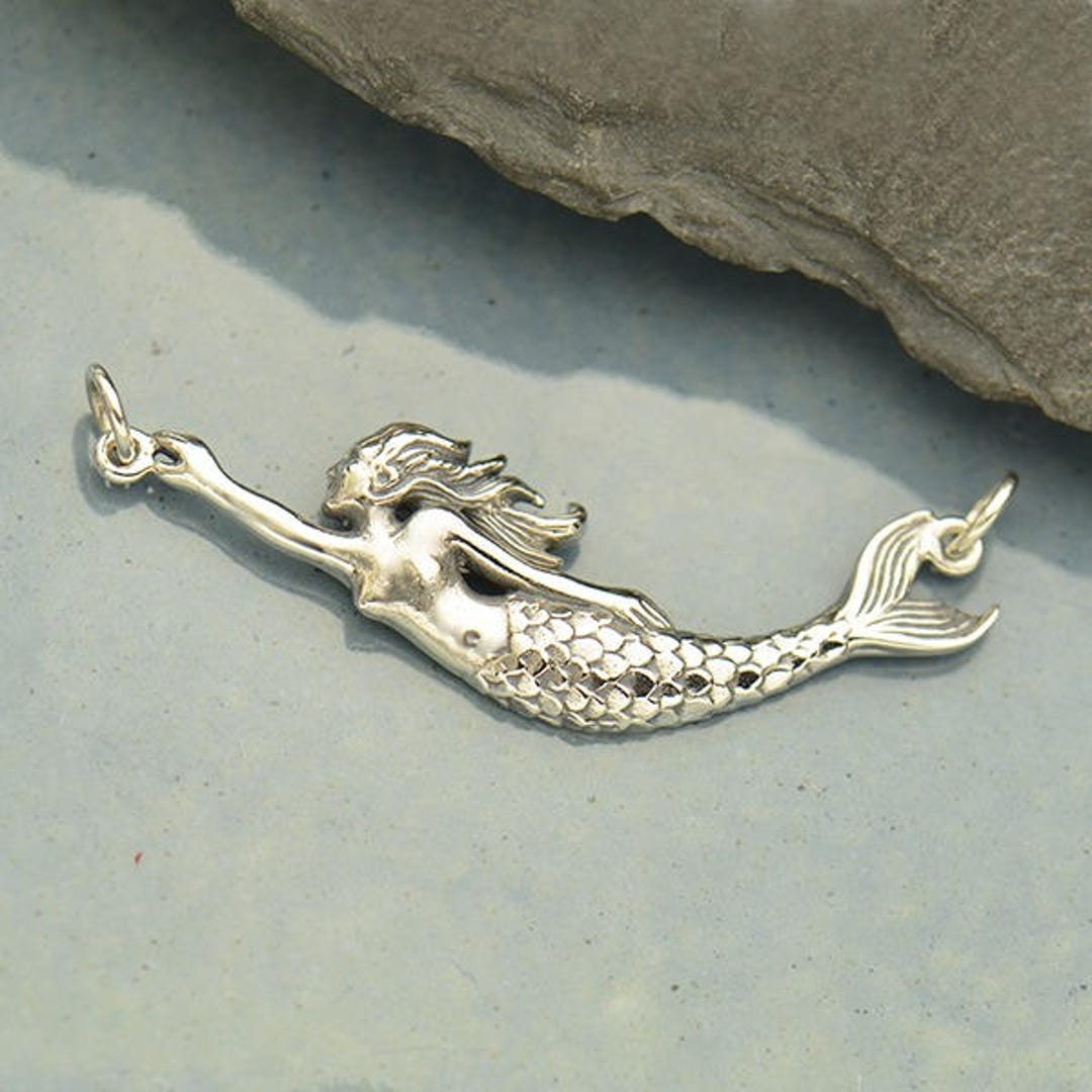 Sterling Silver Mermaid Pendant, 18th Birthday Gift, Best Friend Gift ...