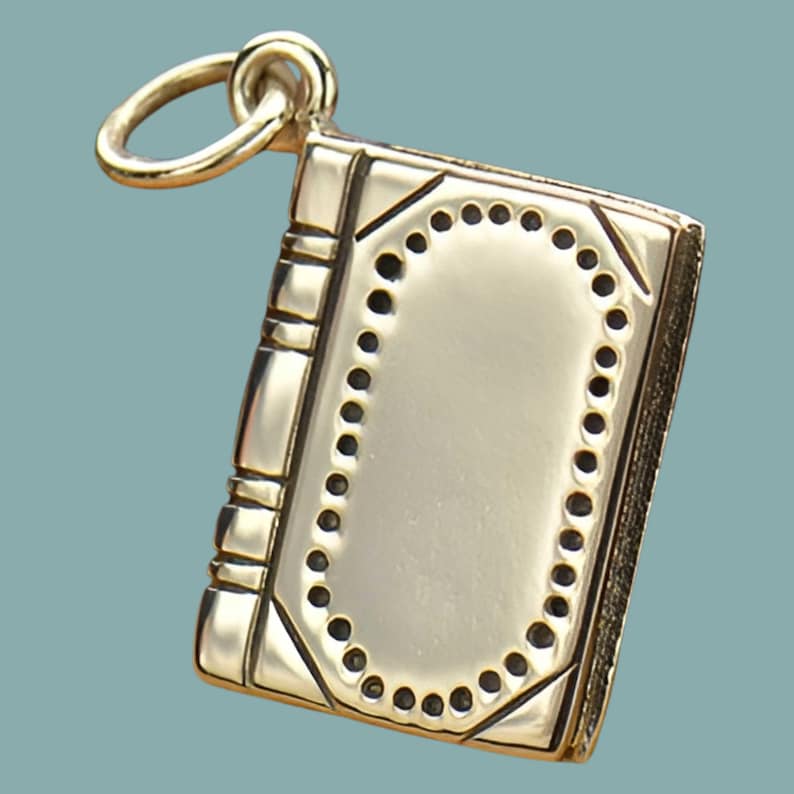 Sterling Silver Realistic Book Charm – Gift for Book Lover, Teacher ...