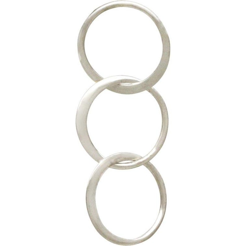 Sterling Silver Circle Link Chain, Segment Ring, Silver Findings ...