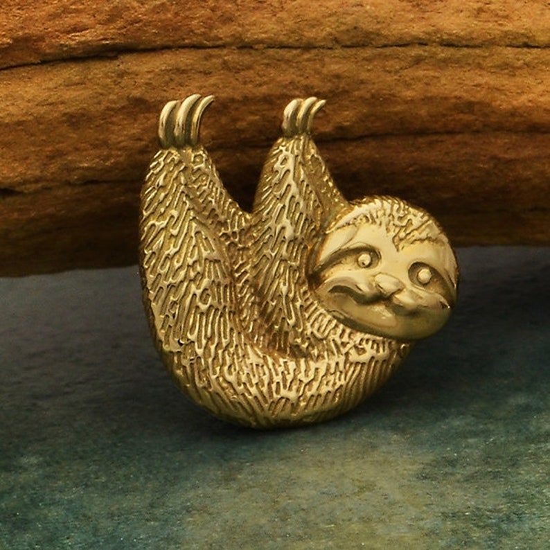 Sterling Silver Sloth Charm Silver Sloth Sloth Jewelry - Etsy