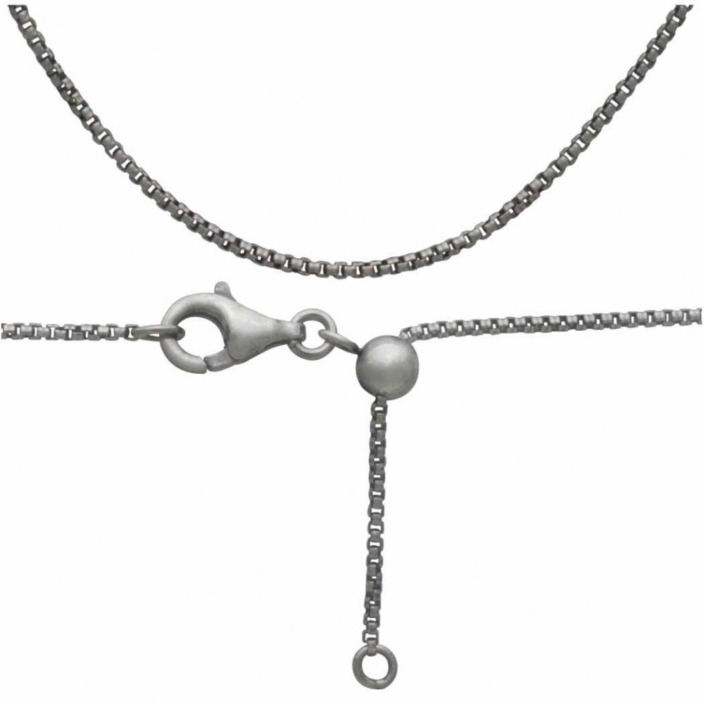 Sterling Silver Adjustable Chain Slide Bead 22 Inch Chain - Etsy
