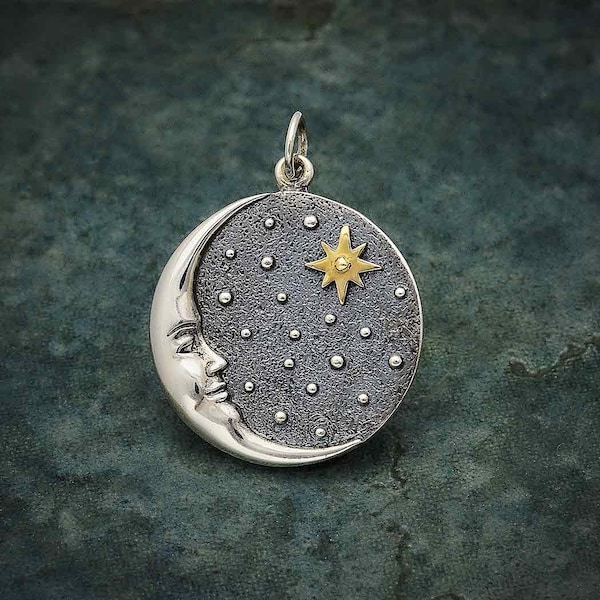 Half Moon Pendant - Etsy