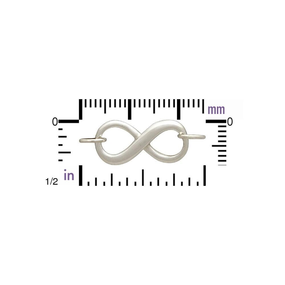 Sterling Silver 3D Infinity Link Silver Infinity Link | Etsy