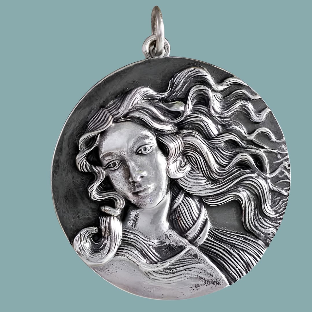 Sterling Silver Birth of Venus Portrait Pendant | Venus Jewelry ...