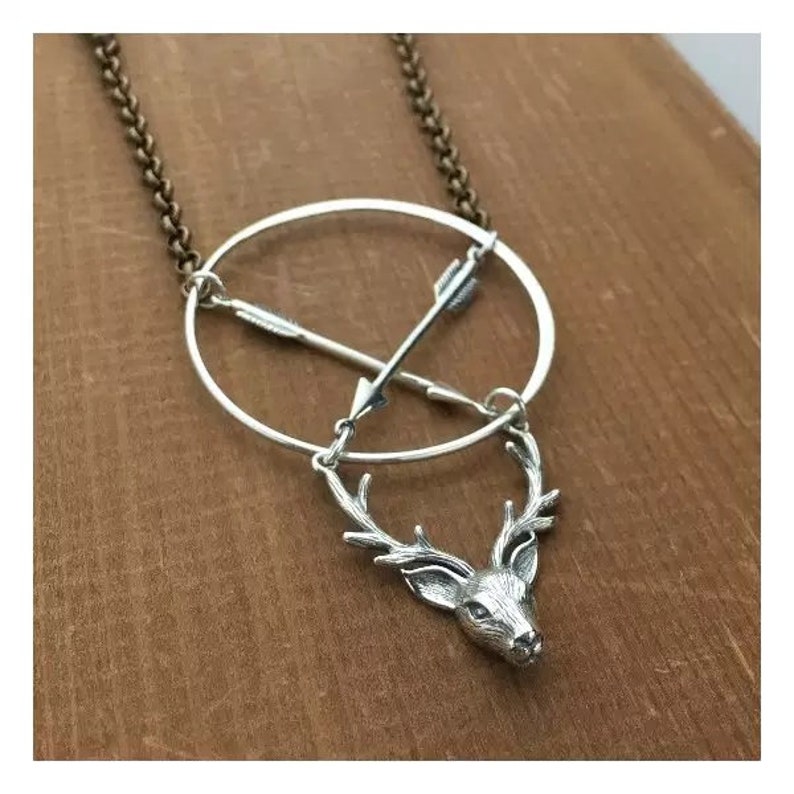 Sterling Silver Realistic Stag Stag Head Festoon Stag | Etsy