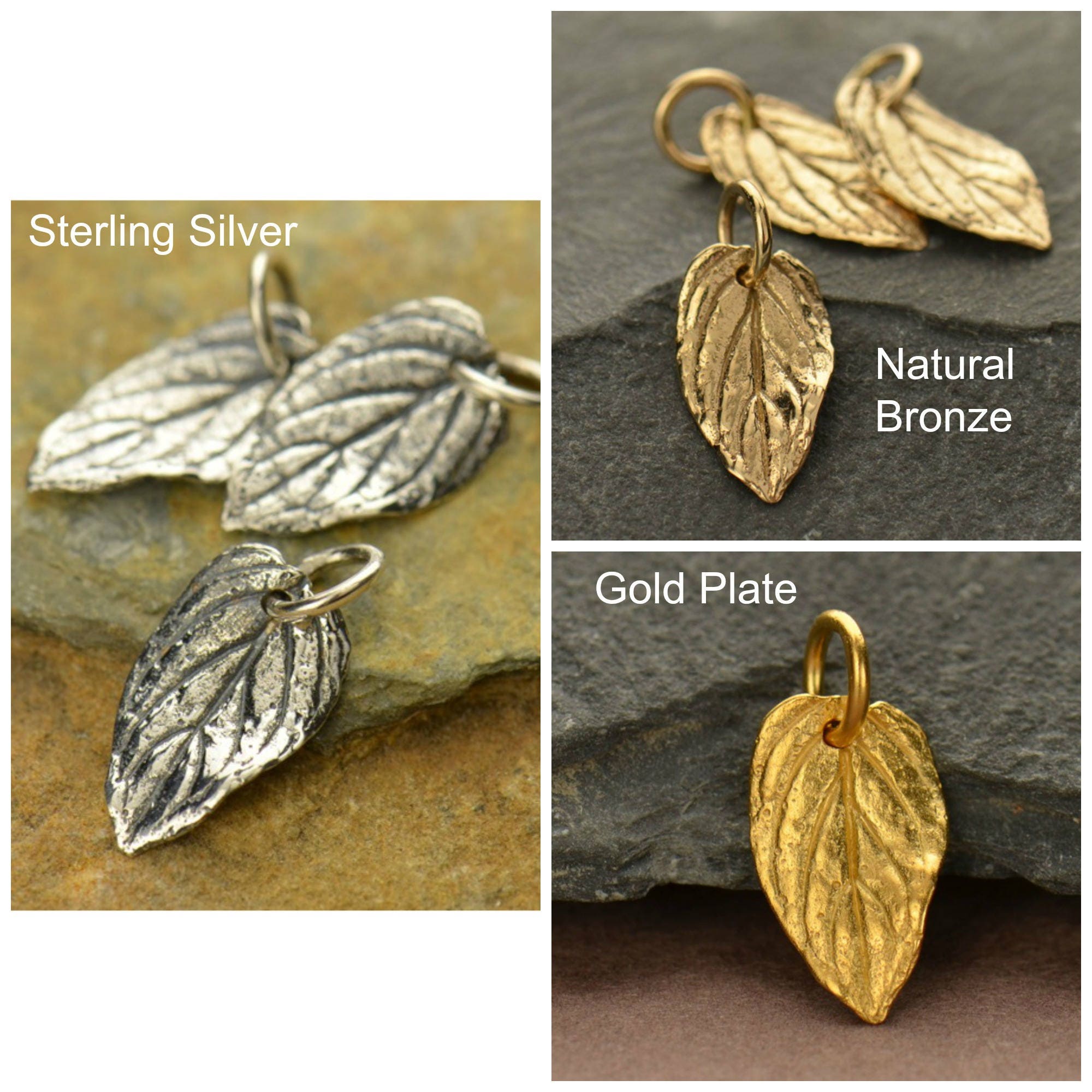 Sterling Silver Small Mint Leaf Leaf Charm Mint Leaf Mint - Etsy
