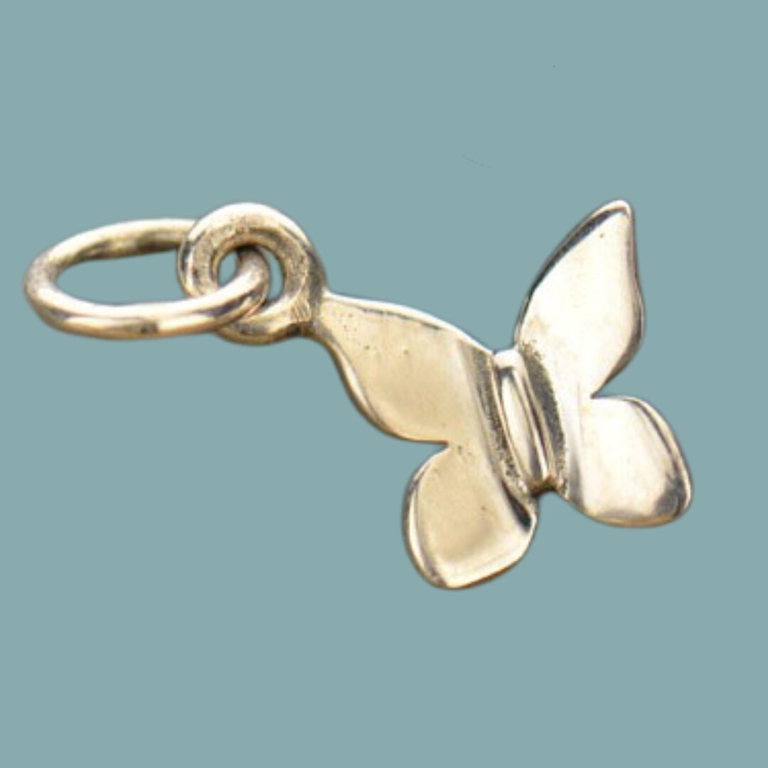 Sterling Silver Tiny Butterfly Charm, Tiny Butterfly, Butterfly Charm ...