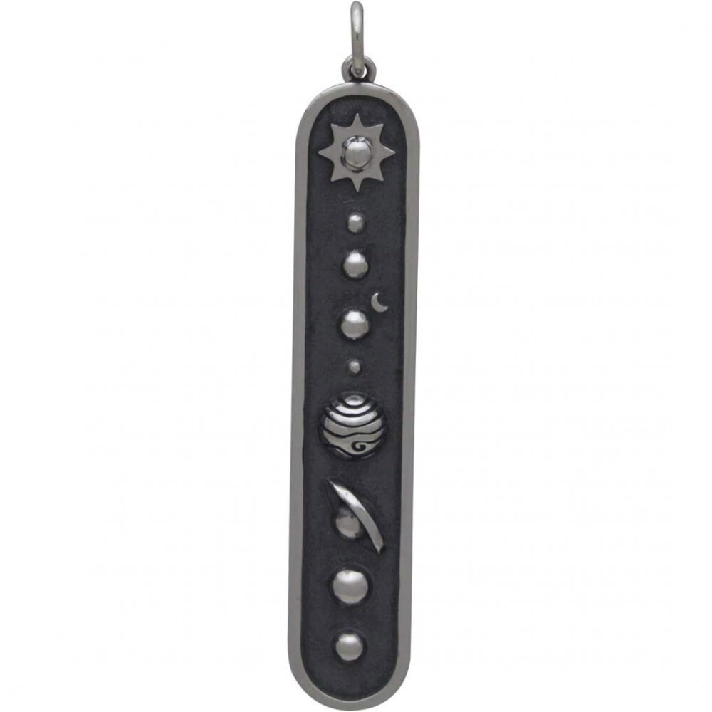 Sterling Silver Solar System Pendant | Etsy