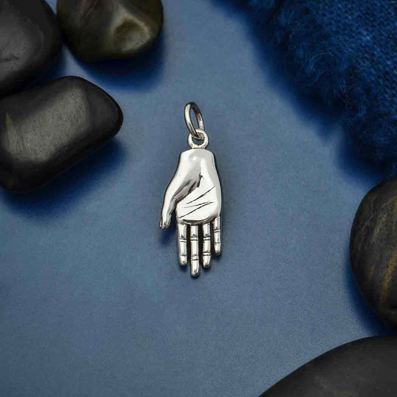 Silver Hand Charm - Etsy