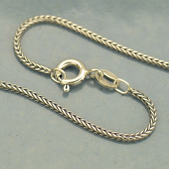 Sterling Silver Round Foxtail Chain Foxtail Chain Round - Etsy