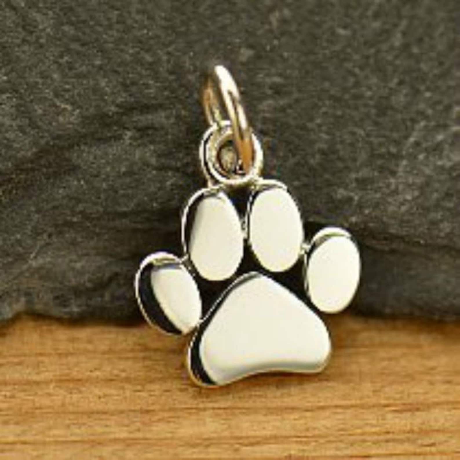 Sterling Silver Paw Print Charm Dog Paw Charm Dog Paw Dog - Etsy