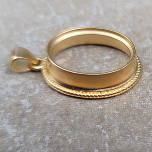 Open Back Bezel, Cabochon Setting, Pendant Bezel, Sterling Silver Bezel ...