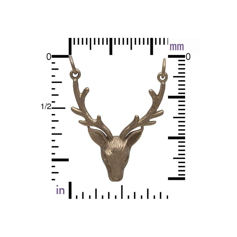 Sterling Silver Realistic Stag Stag Head Festoon Stag - Etsy