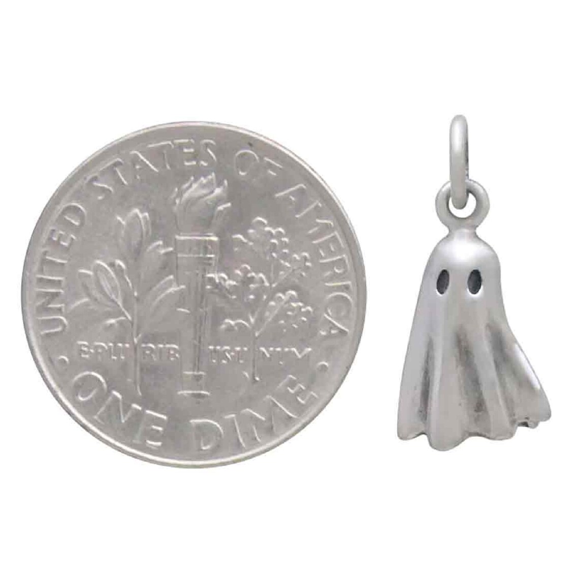 Ghost Charm 3D, Sterling Silver, Gift for Halloween Lover, Halloween ...