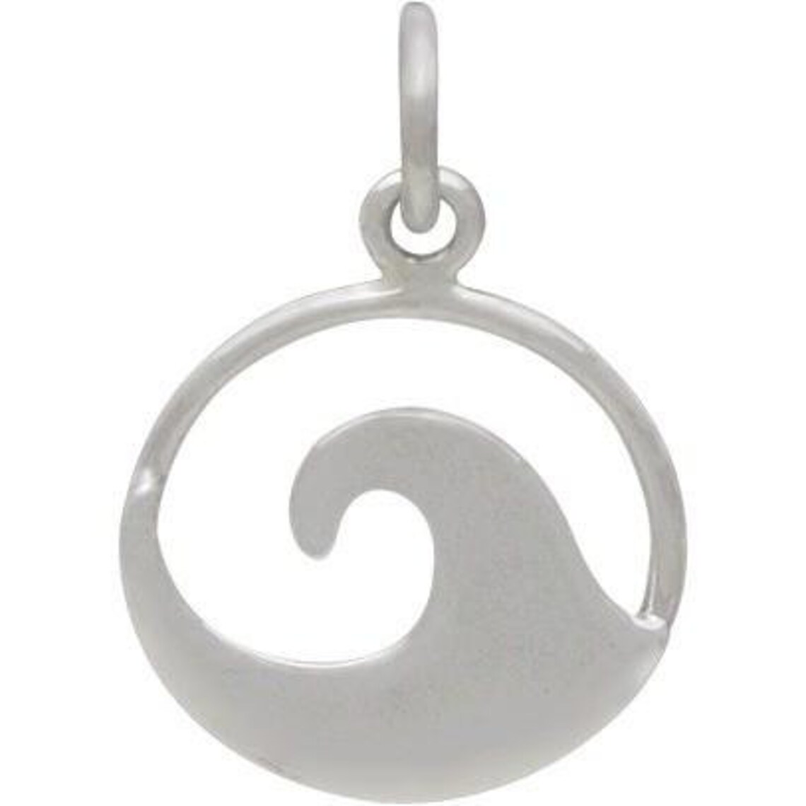 Sterling Silver Flat Plate Wave Charm Flat Plate Wave Silver - Etsy