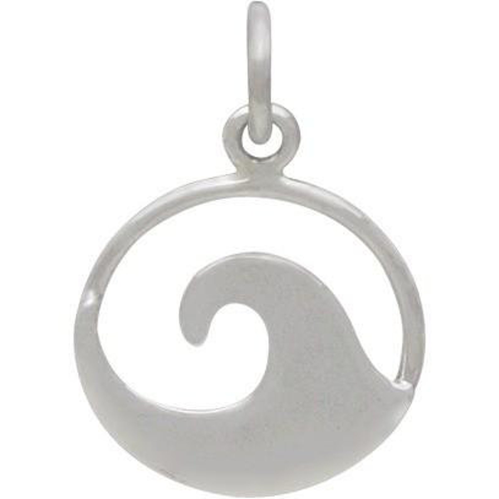Sterling Silver Flat Plate Wave Charm Flat Plate Wave Silver - Etsy