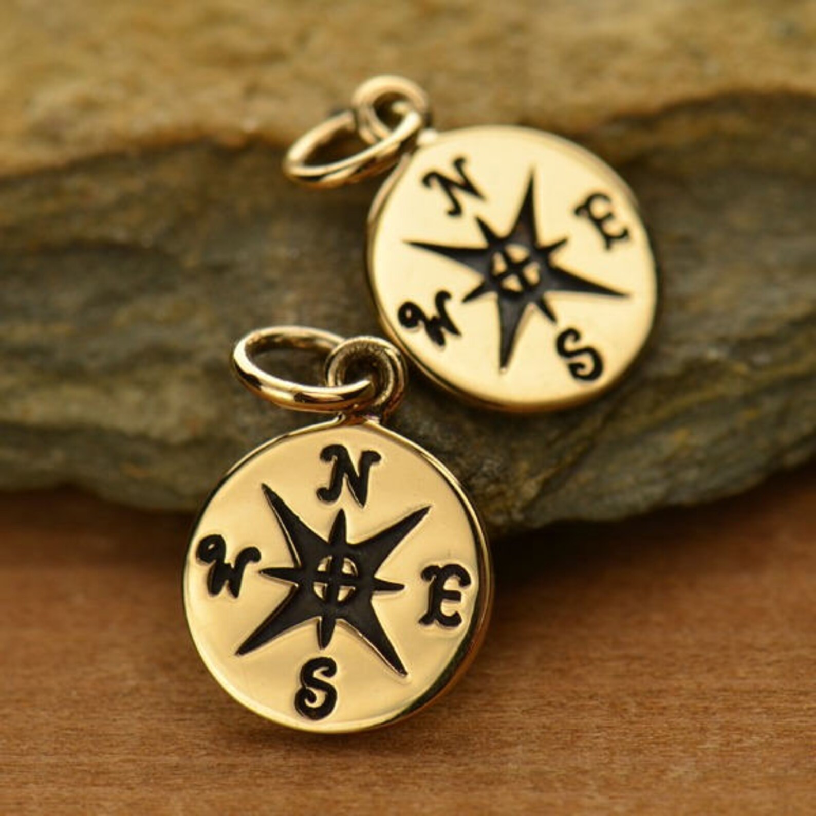 Sterling Silver Compass Charm Silver Compass Compass - Etsy