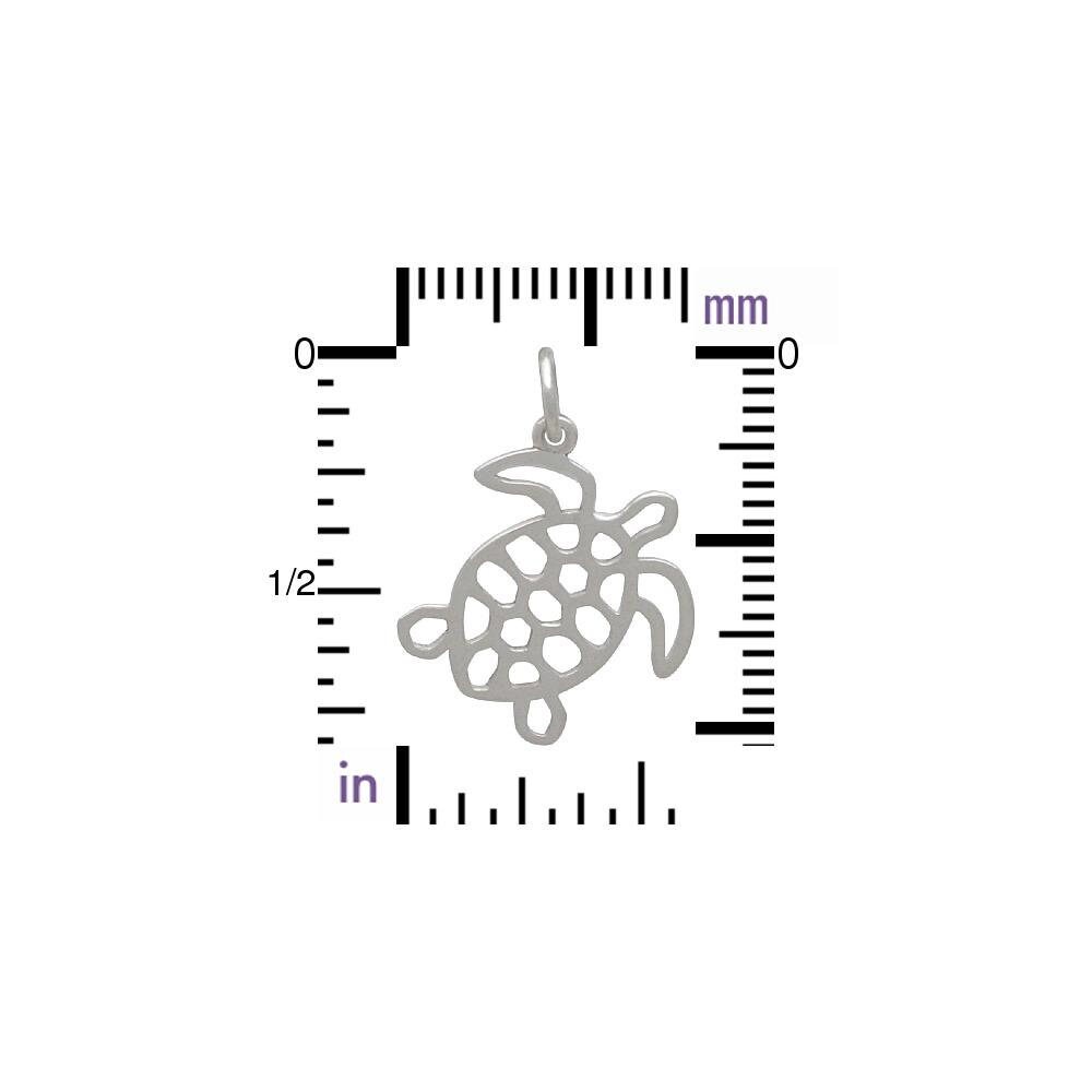 Sterling Silver Sea Turtle Charm Silver Sea Turtle Turtle | Etsy