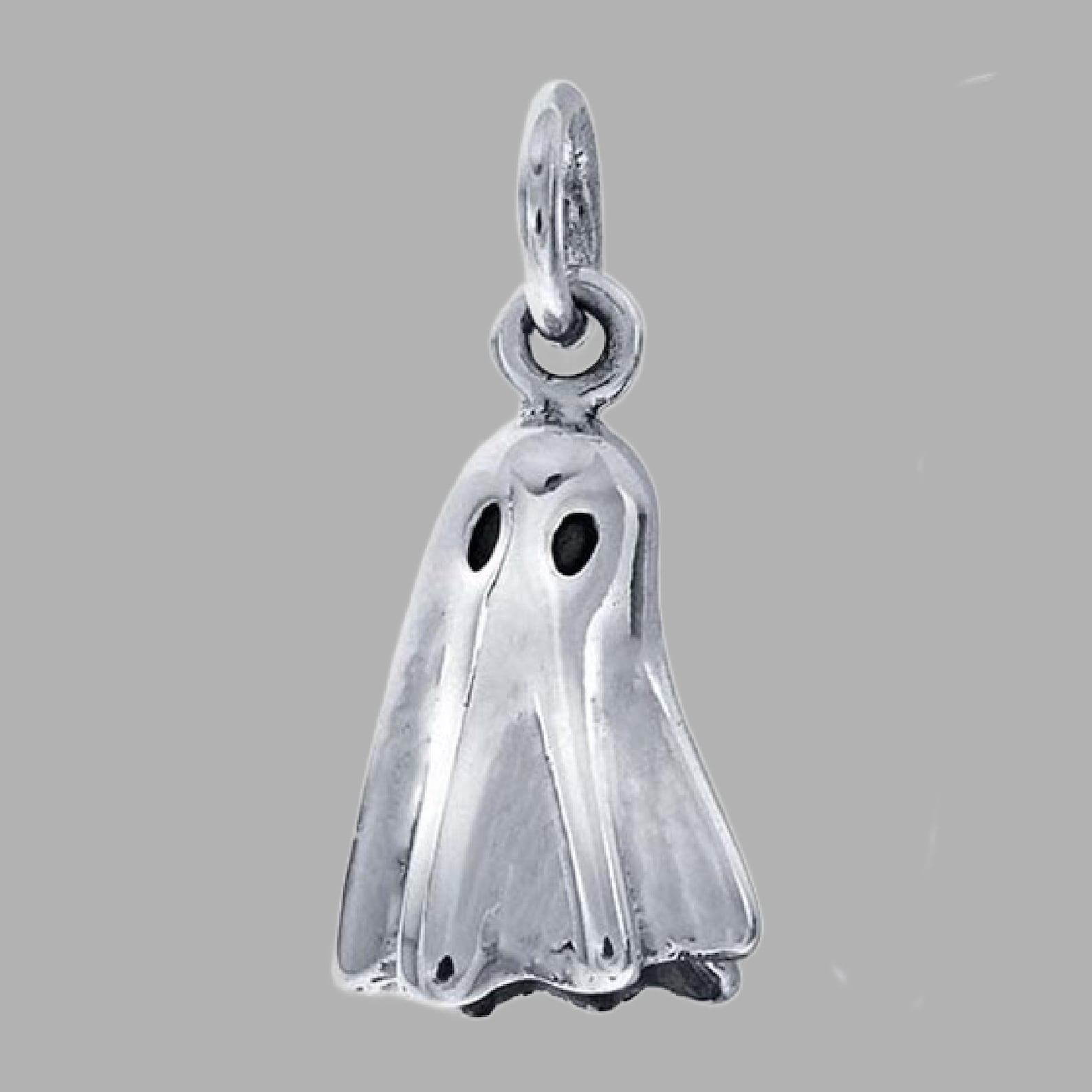 Ghost Charm 3D, Sterling Silver, Gift for Halloween Lover, Halloween ...