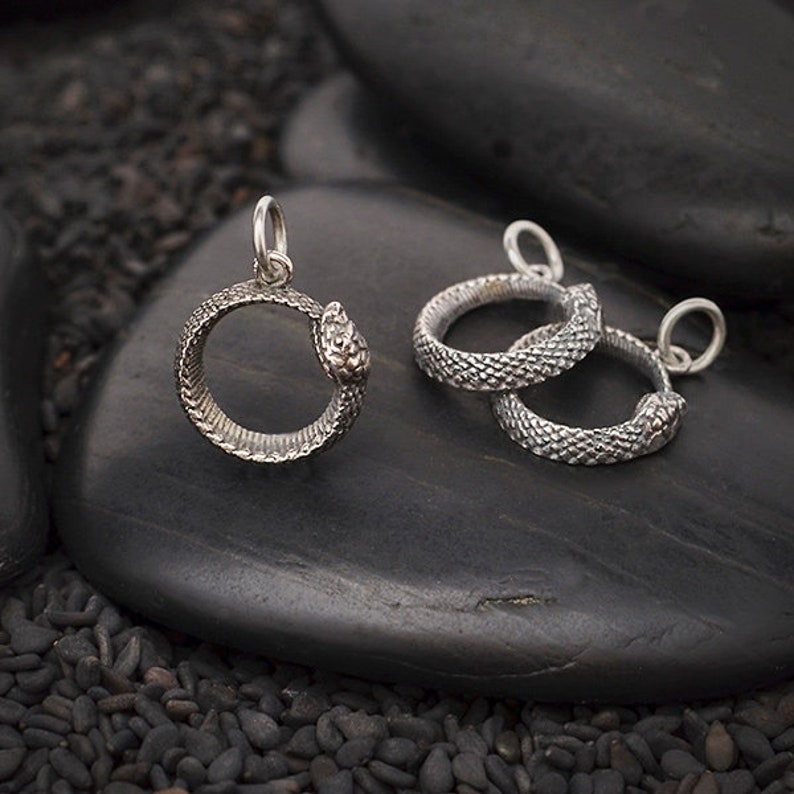 Sterling Silver Ouroboros Pendant Snake Pendant Ouroboros - Etsy