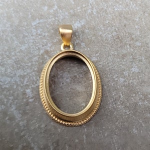 Open Back Bezel, Cabochon Setting, Pendant Bezel, Sterling Silver Bezel ...