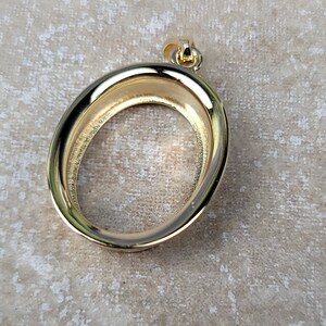 Open Back Bezel, Cabochon Setting, Pendant Bezel, Sterling Silver Bezel ...