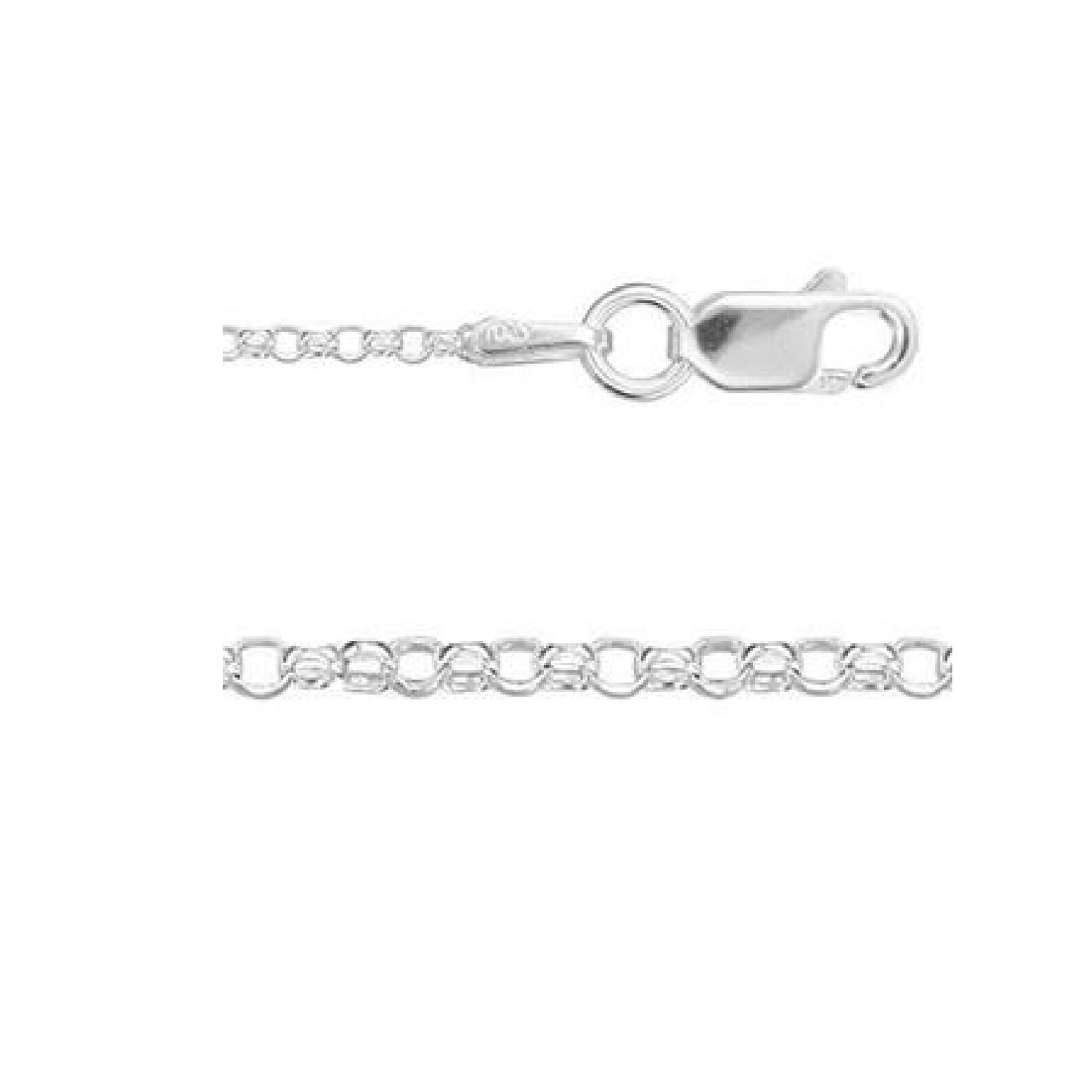 Sterling Silver Round Cable Chain, Faceted Cable Chain, Lobster Claw ...