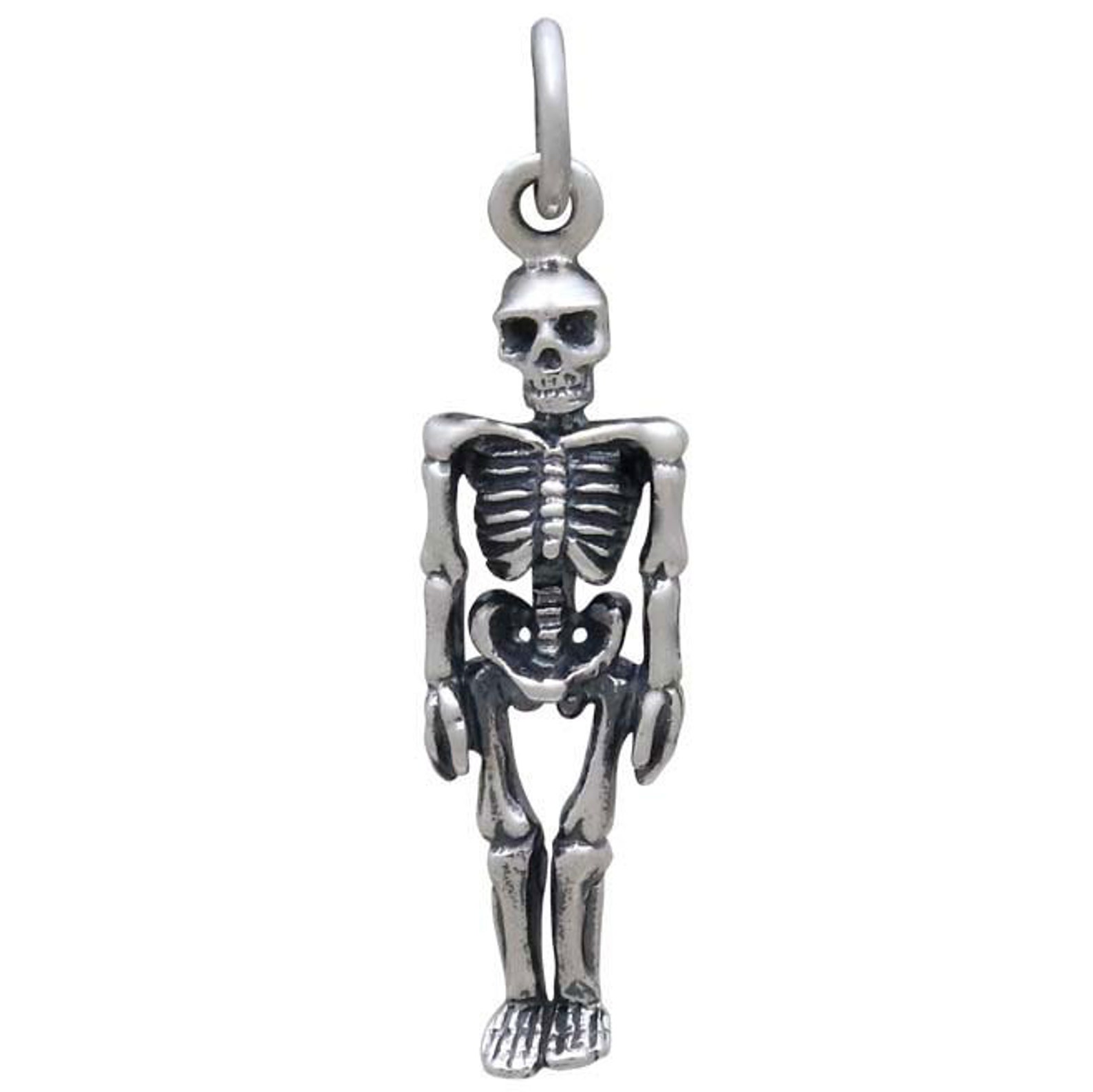 Sterling Silver Human Skeleton Anatomical Charms Halloween - Etsy
