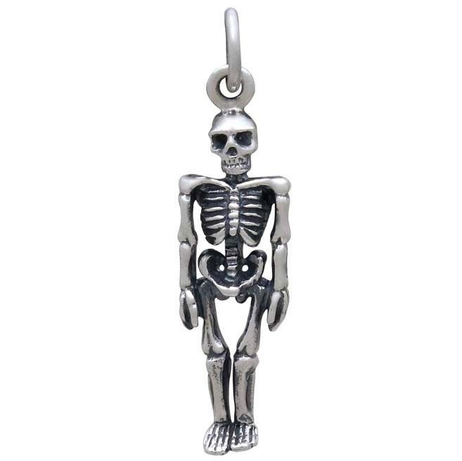Sterling Silver Human Skeleton Anatomical Charms Halloween | Etsy