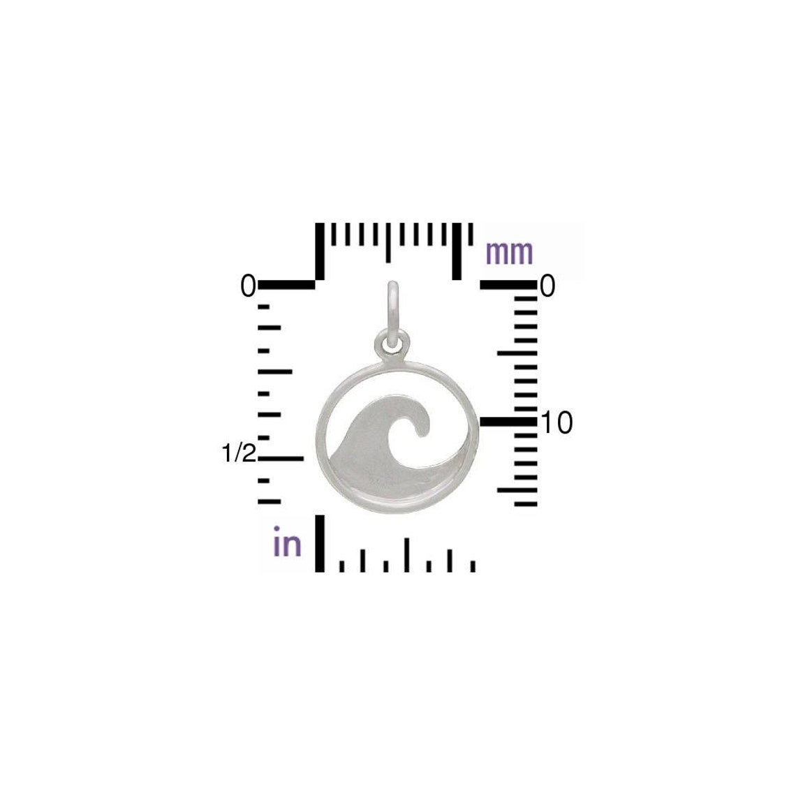 Sterling Silver Flat Plate Wave Charm Flat Plate Wave Silver - Etsy