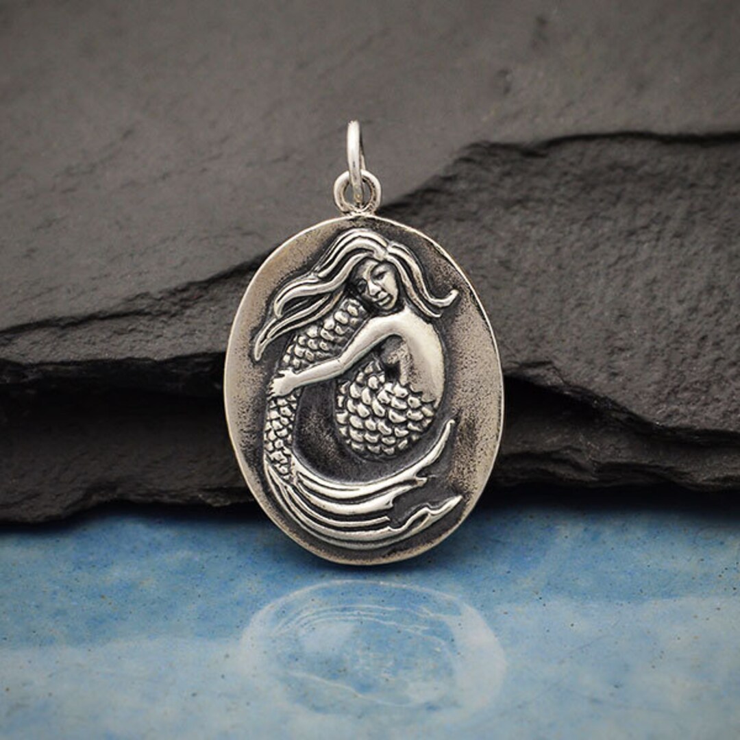 Sterling Silver Mermaid Pendant, Mermaid Jewelry, Ocean Jewelry ...