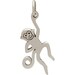 Sterling Silver Monkey Charm, Monkey Pendant, Monkey Jewelry, Silver ...