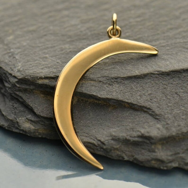 Sterling Silver Crescent Moon Moon Charm Crescent Moon | Etsy Sterling Silver Crescent Moon Moon Charm Crescent Moon | Etsy