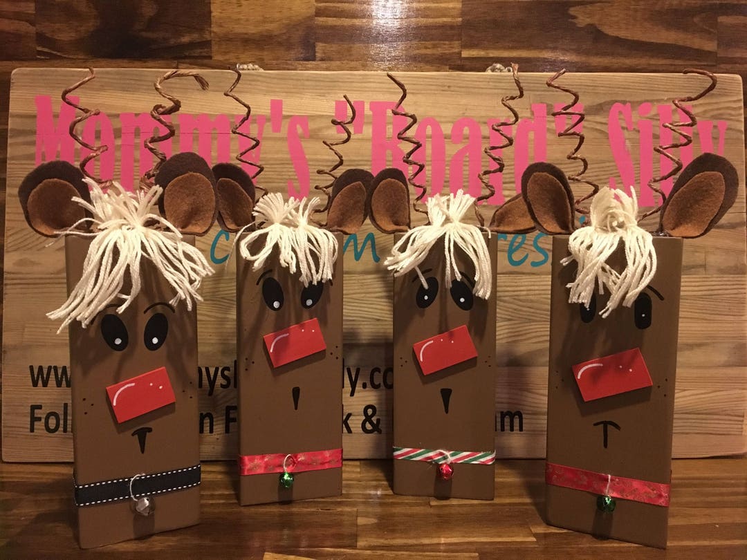 Rustic Reclaimed Wood Reindeer, Wood Reindeer, Rustic Christmas Decor ...