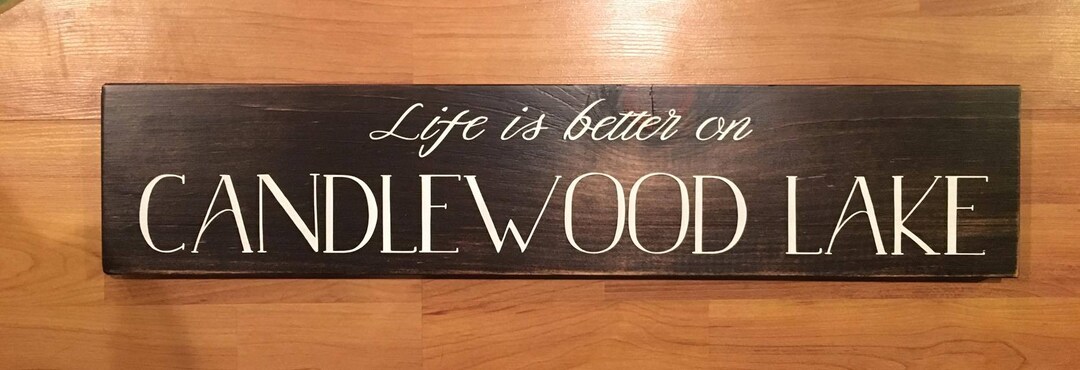 Candlewood Lake, Danbury Connecticut, Custom Wood Sign, Lake Wood Sign ...