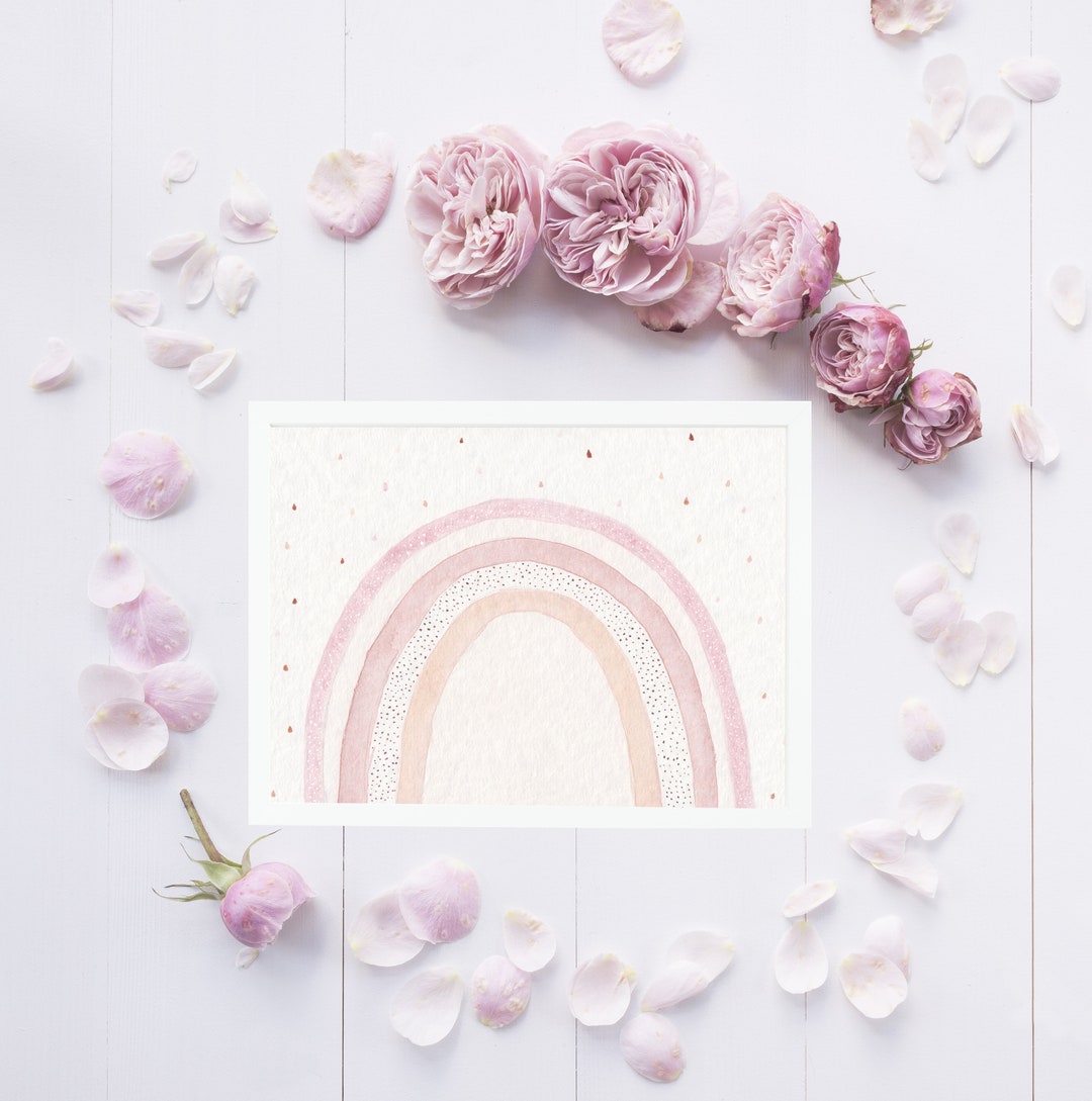 Rainbow Watercolor Nursery Print, Nursery Wall Art, Rainbow Wall Decor ...