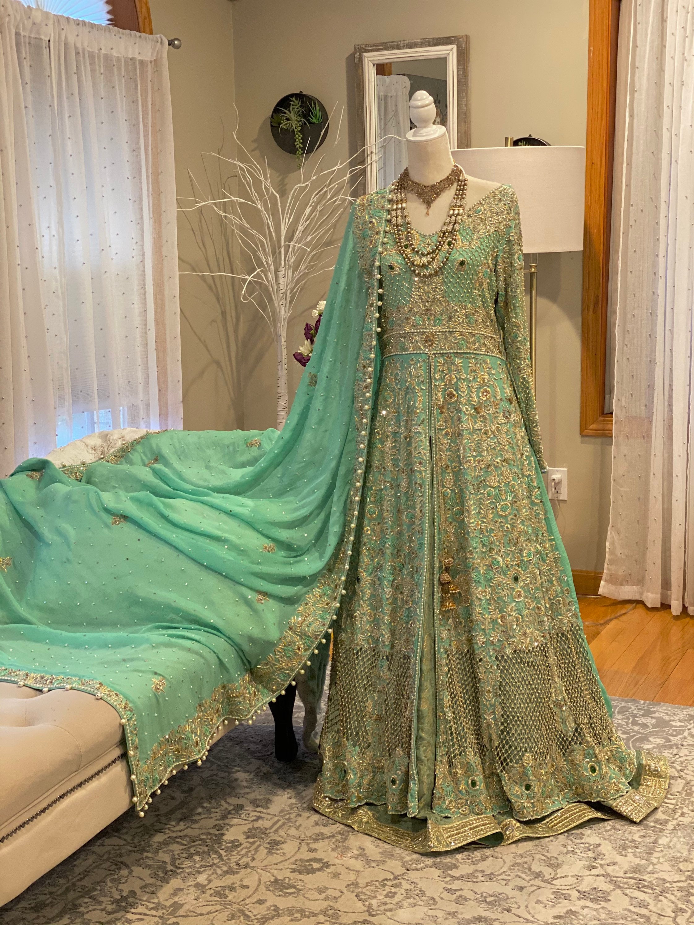 Pakistani Bridal Dress - Elan Inspired Garden of Evening Mist Gown ...